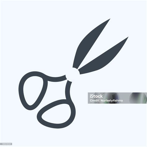 가위의 아이콘 쌍 2 재단사 기호에 적합합니다 글리프 스타일 편집 가능한 간단한 디자인 디자인 템플릿 벡터 간단한 기호 그림