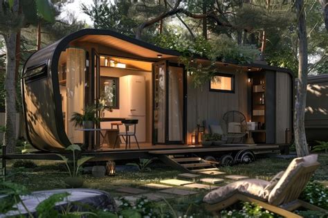 Compact Eco Friendly Dwelling Maximizing Space Efficiency Premium Ai Generated Image