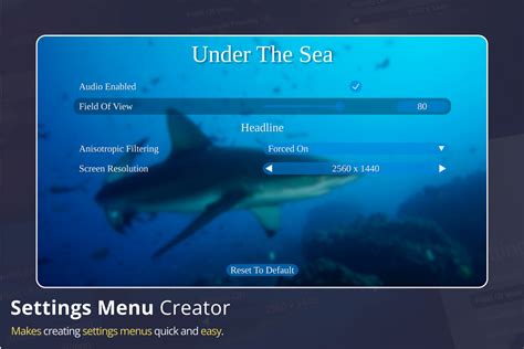Settings And Options Menu Creator Pro