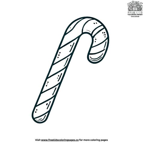 Candy Cane Coloring Pages Free