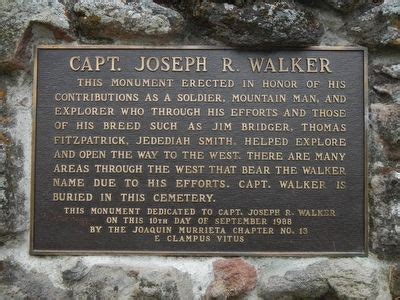 Captain Joseph R Walker Historical Marker