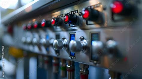 Closeup Of A Labeling Machines Control Panel Showing Various Settings And Options For Label Size
