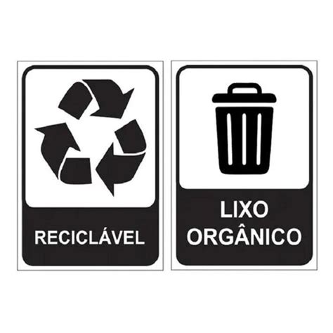 Placa Lixo Recliclavel E Organico Casas Bahia