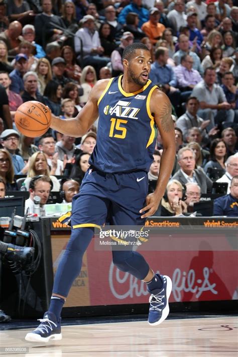 News Photo Derrick Favors Of The Utah Jazz Handles The Ball Utah
