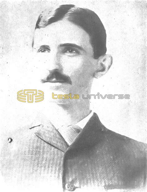 Portrait Of Nikola Tesla As A Young Man Tesla Universe