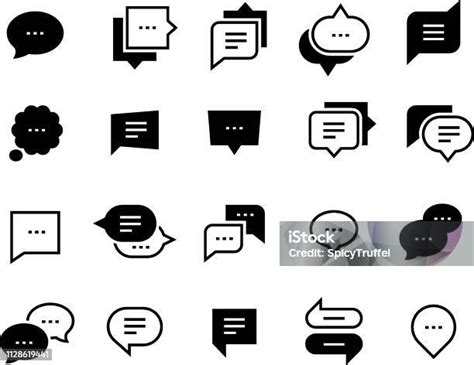 Talk Bubble Icons Chat Message Symbol Social Conversation Dialog Speech Balloon Web Chat