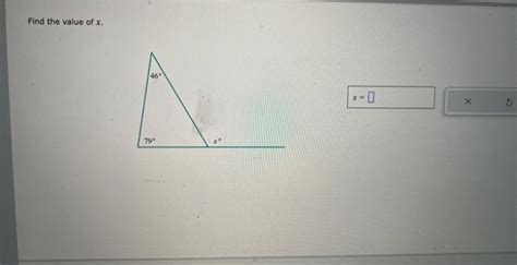 Solved Find The Value Of X Chegg Com