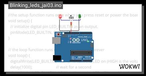 Blinking Leds Jai03 Ino Wokwi ESP32 STM32 Arduino Simulator