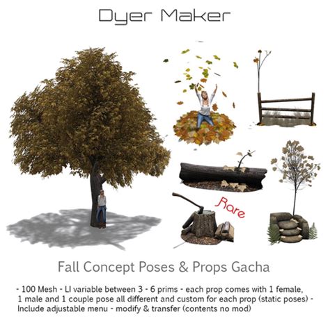 Second Life Marketplace Fall Choping Wood Set Rare