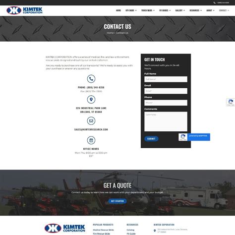 Kimtek Corporation Web Design Project By Site Smart Marketing