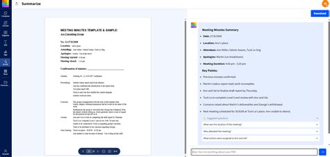 How To Take And Ai Summarize Meeting Minutes In Pdf Smallpdf