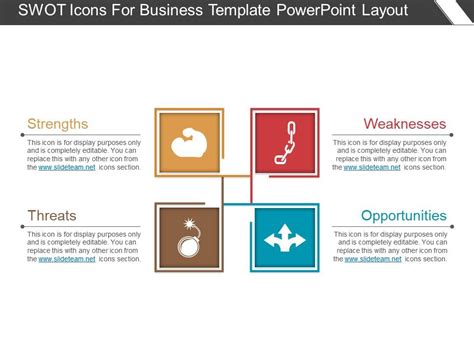 Swot Icons For Business Template Powerpoint Layout Presentation PowerPoint Templates PPT