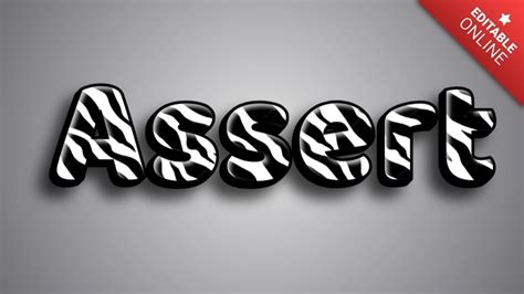 Assert Text Effect Generator