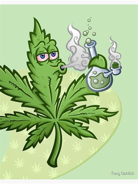 Dibujo Animado De Una Hoja De Marihuana Fumando Diseño Png Y Svg De