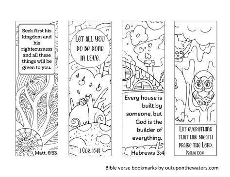 Bible Bookmarks To Print And Color