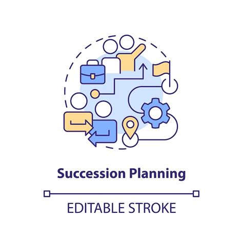 승계 계획 개념 아이콘 프리미엄 벡터