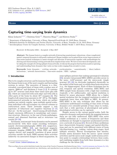 Pdf Capturing Time Varying Brain Dynamics
