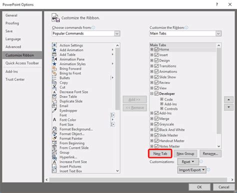 Add And Rename Ribbon Tabs In PowerPoint For Windows