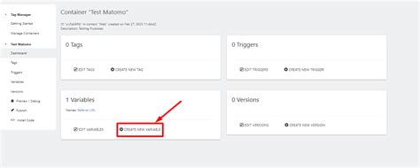 How To Configure The Tracking Url And Id Site In Matomo Tag Manager Faq Tag Manager Matomo