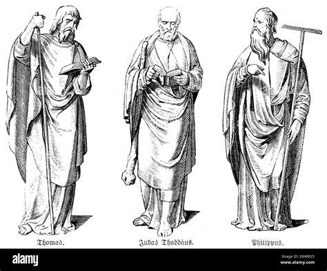 Portrait Of The Apostles Thomas Judas Thaddaeus Philip Bible New Testament Gospel Of Luke