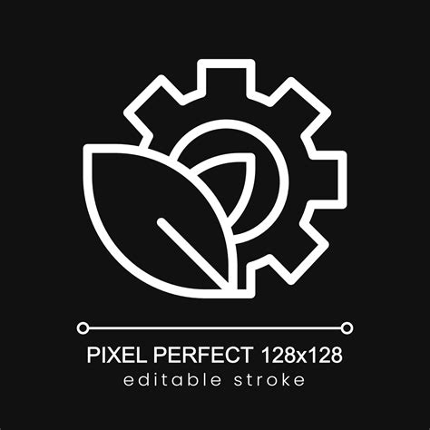 Ecology Setting Pixel Perfect White Linear Icon For Dark Theme Technology Isolated Vector