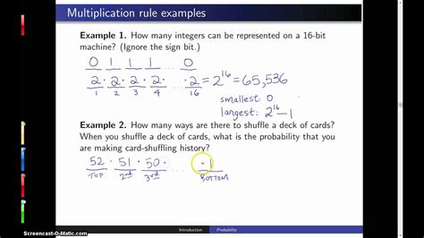 Multiplication Rule Example 2 Youtube