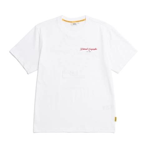 내셔널지오그래픽 N232uts990 옐로우스톤 슬로건 아트웍 반팔 티셔츠 White 위시버킷