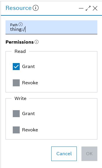 Add A Policy Entry Via The Bosch Iot Suite Ui Bosch Iot Device Management Will Be