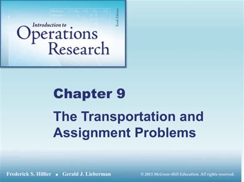 transportation and assignment problems operations research