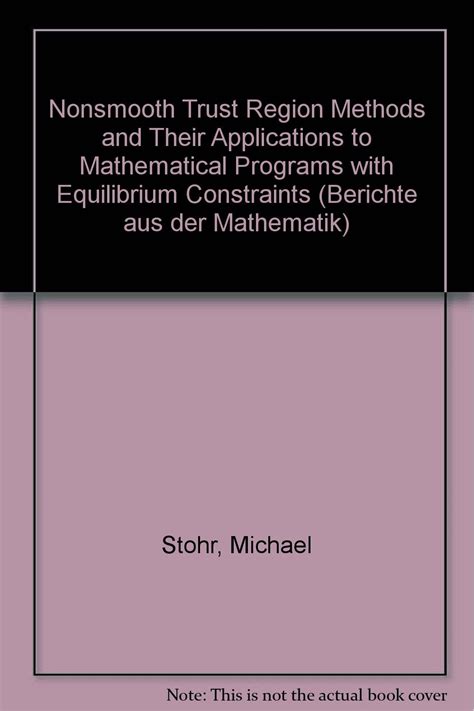 Nonsmooth Trust Region Methods And Their Applications To Mathematical