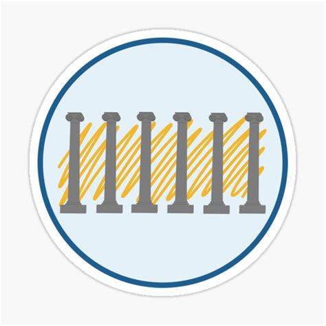 Iconic Columns Sticker For Sale By Tristanrae Redbubble