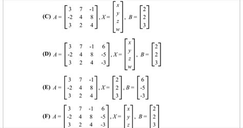 Solved Problem 7 Find Matrices A X And B That Express Chegg Com