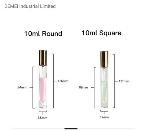 10ml Luxury Round Square Glass Perfume Bottle Body Spray Perfume