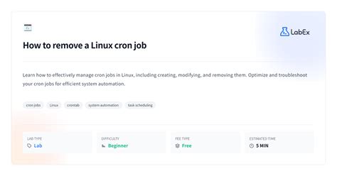 How To Remove A Linux Cron Job Labex