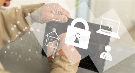 Business People Using Tablet Pc With Virtual Screen Login To Personal