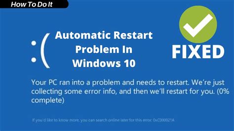How To Fix Automatic Shutdown And Reboot Loop Windows 10 Youtube