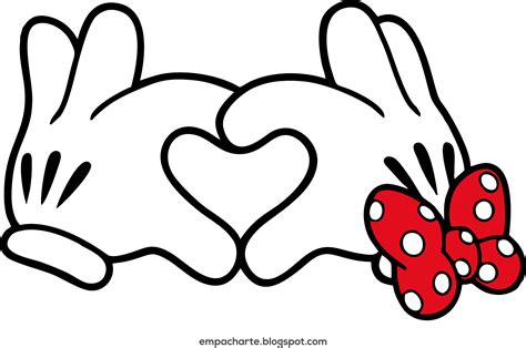 Recursos Graficos Chapines Manos Mickey Minnie Formando Un Corazon
