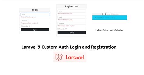 Laravel Custom Auth Login And Registration Tutorial