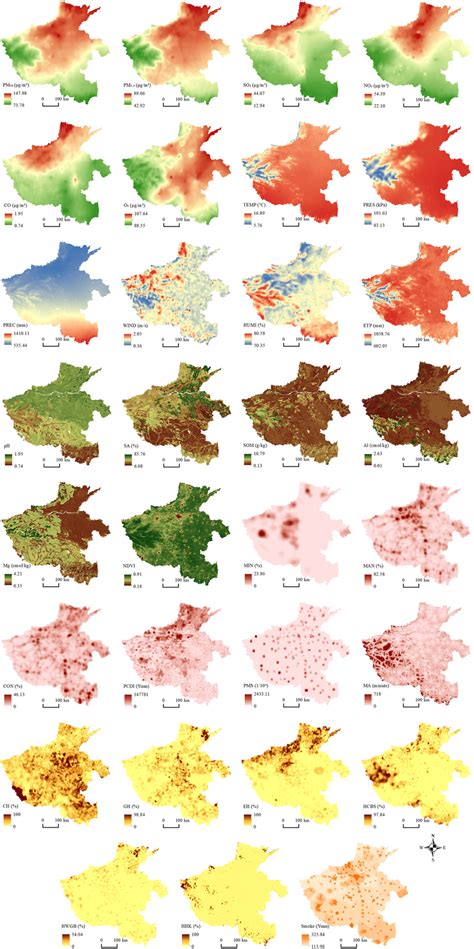 Spatial Distribution Of Environmental Factors At Unified Geographical Download Scientific