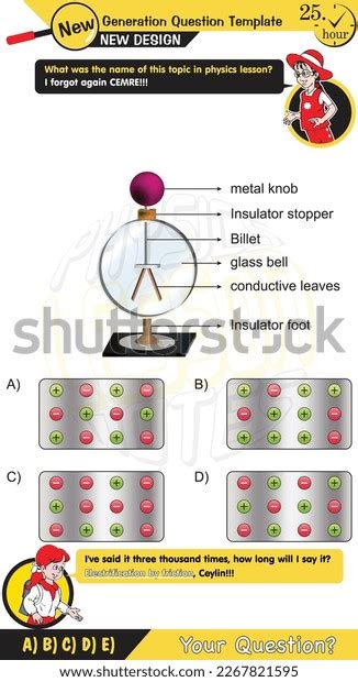 Physics Electroscope Electrically Charged Objects Positive Stock Vector Royalty Free