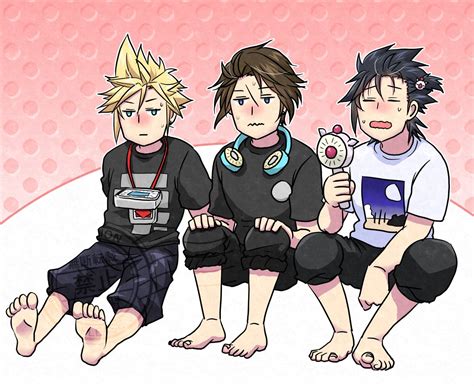 Cloud Strife Moogle Squall Leonhart And Noctis Lucis Caelum Final Fantasy And 3 More Drawn