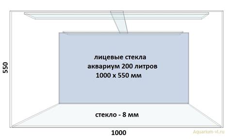 Аквариум 200 л размеры | Аквариум по размерам