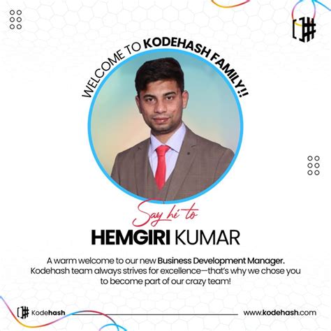 Kodehash On Linkedin Kodehash Businessdevelopment Newjoinee