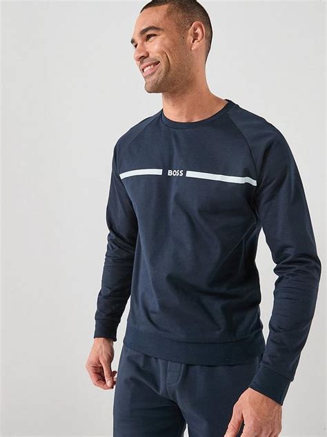 Boss Bodywear Authentic Crew Sweater Navy Very