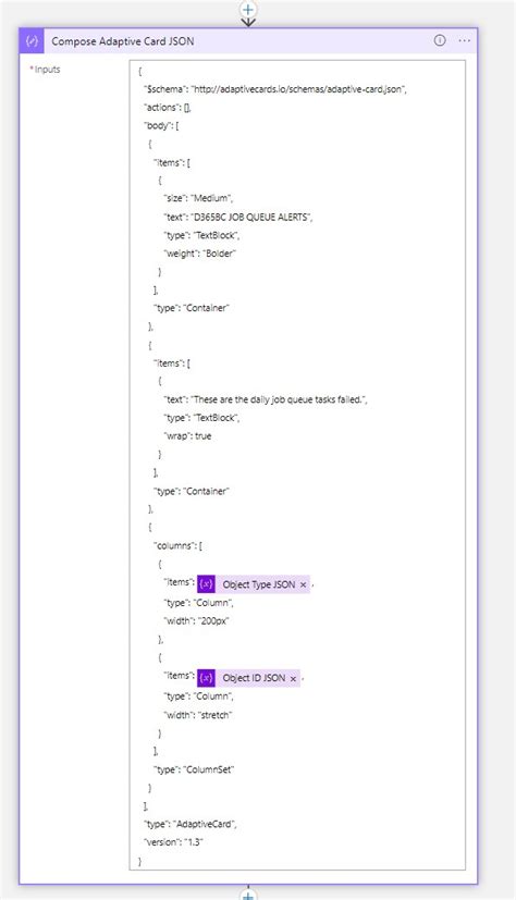 dynamics 365 business central telemetry report as adaptive card on