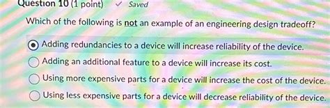 solved question 10 1 ﻿point savedwhich of the following is