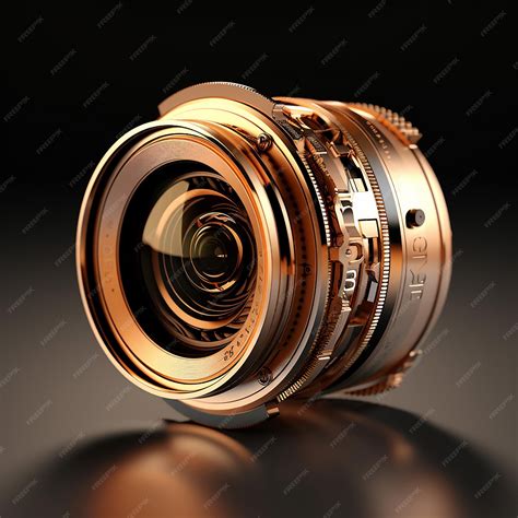 Premium Ai Image 3d Render Gold Copper Color 4k Canon Eos R5 Focal