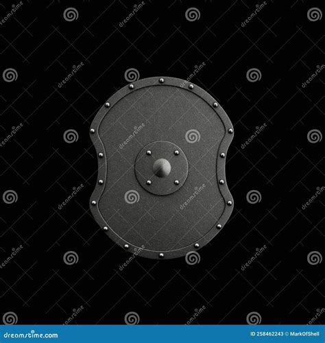 Ancient Shiny Shield Medieval Knight Armor For Protection And Guarding