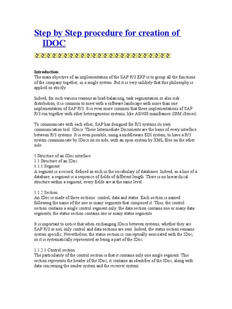 step by step procedure for creation of idoc pdf payroll