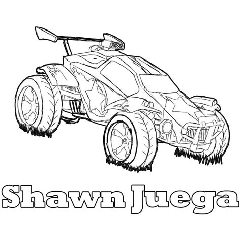 Rocket League Coloring Pages Octane The Racing Car